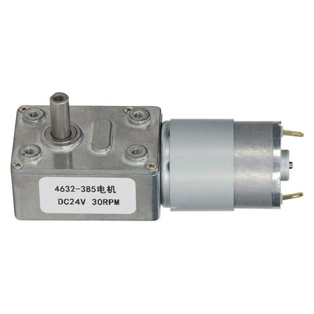 30RPM DC Worm Gear Motor Self Locking Function Rectangular Speed ...