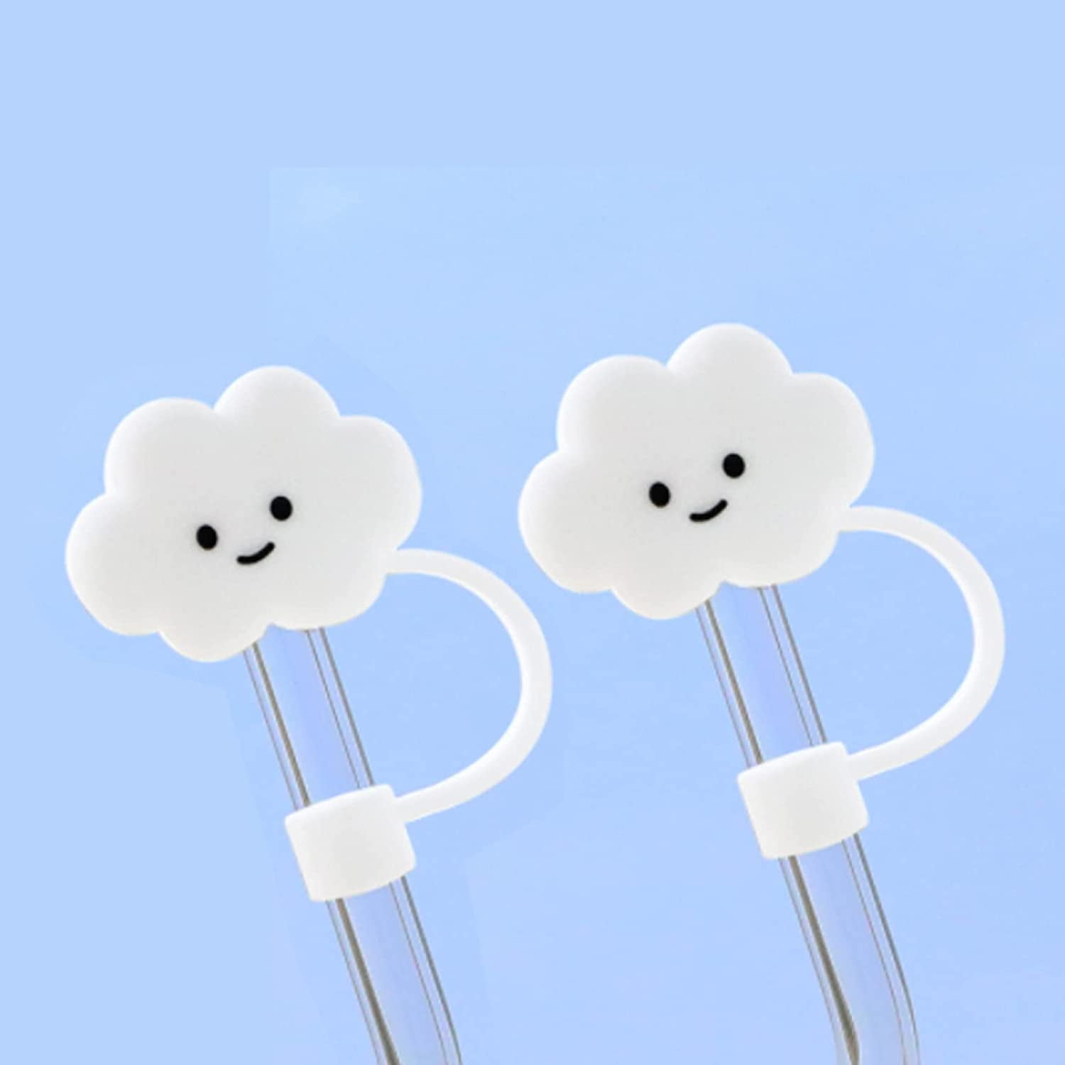 2pcs Stainless Steel Straw Covers Cap, Cloud Shape Straw Protector ...