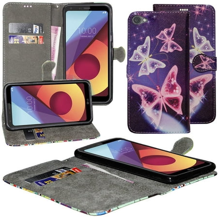 LG Q6 / Q6 Plus Case, Luxury PU Leather Wallet with ID Credit Card Slot ...