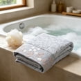 AuroraX Embroidered Hand Towel Floral Bath Towel Soft Absorbent Machine ...