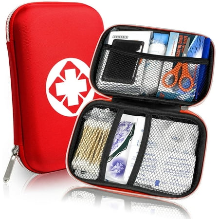 Xizioo First aid kit mini red semi-rigid box waterproof medical first ...