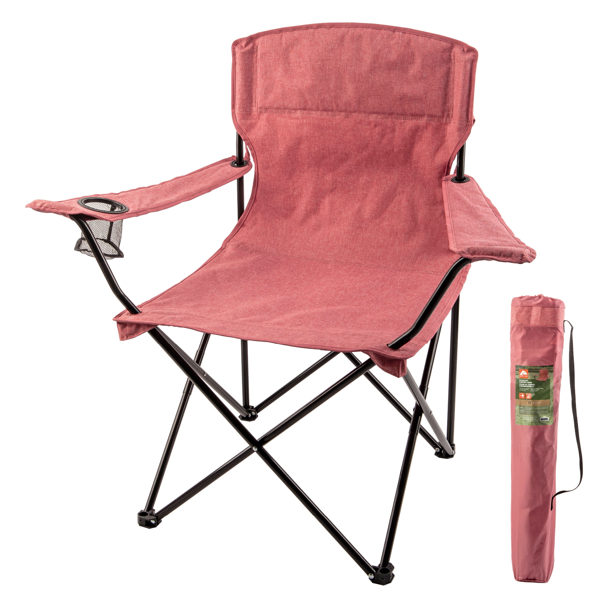 Ozark Trail Oversize Folding Chair,Weight Capacity 250lbs, Sturdy Steel ...