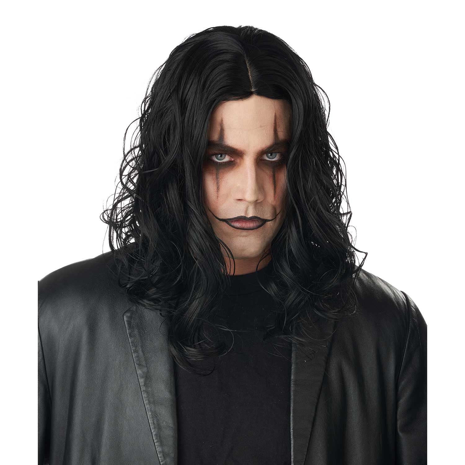 Black Dark Avenger Crow Mens Gothic Wig Accessory - Walmart.com
