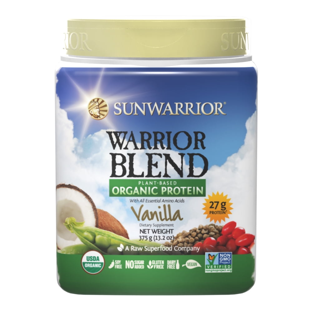 Sunwarrior Warrior Blend Organic Plant-Based Protein Powder, Vanilla ...