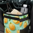 Hami Melon Foldable Car Garbage Can with Lid Leak-Proof Mini Trash Can ...