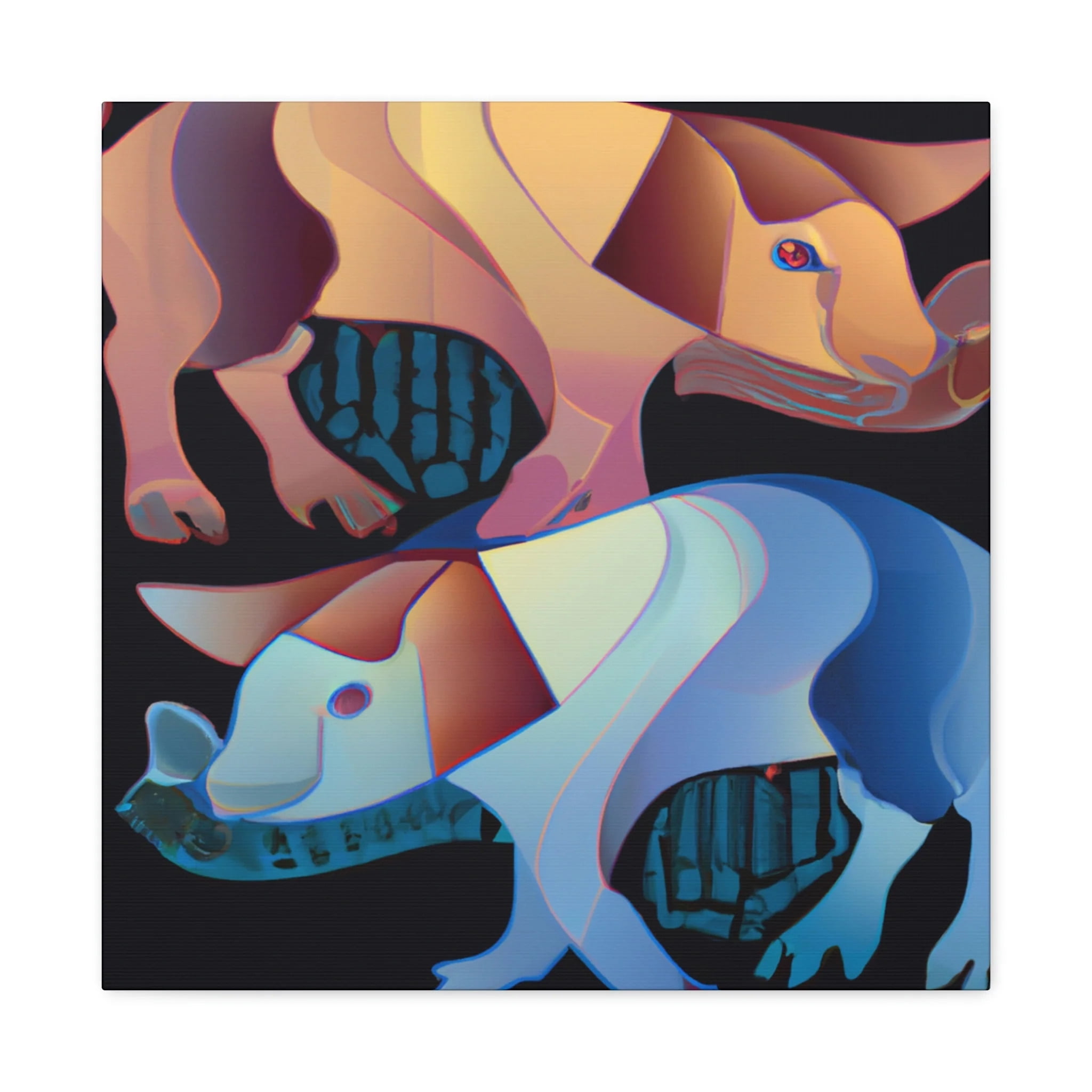 Pigs in Art Deco - Canvas - Walmart.com