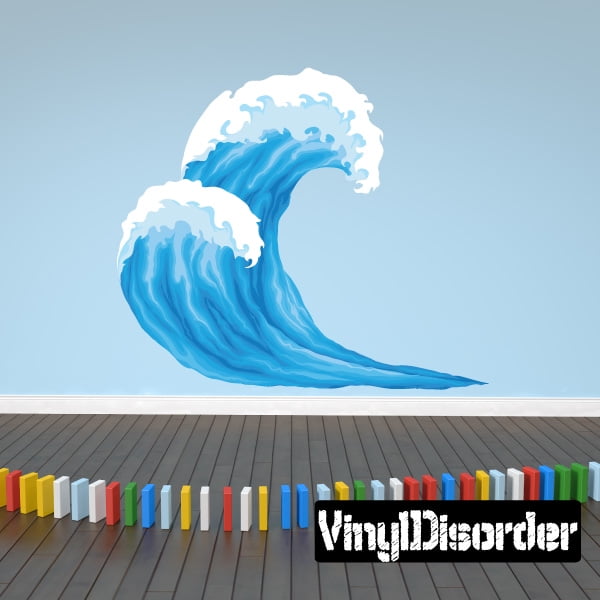 Ocean Waves Wall Decal - Vinyl Car Sticker - Uscolor006 - 25 Inches ...