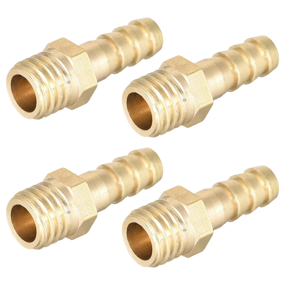 Brass Fitting Connector Metric M12x1.75 Male to Barb Hose ID 8mm 4 pcs ...
