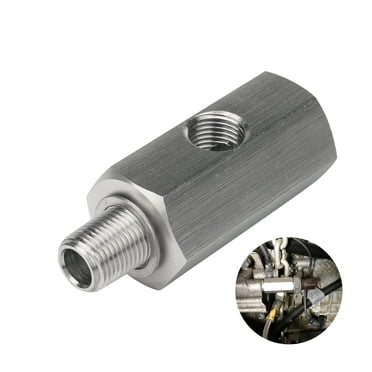 Wauebuly 1/8" BSPT Oil Pressure Sensor Tee to NPT Adapter Turbo Supply ...
