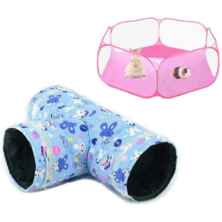 Guinea Pig Tunnel and Small Animal Playpen, Fun Pet Hideaway Play Toy ...