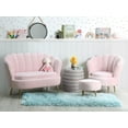 Second Story Home Alana Seashell Kids Chair & Stool Combo, Pink ...