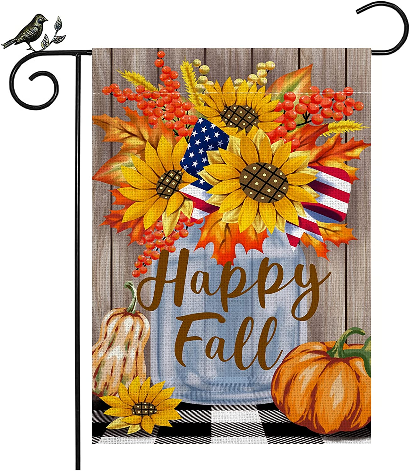 Welcome Fall Garden Flag 12 x 18 Inch Double Sided Autumn House Flag ...