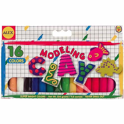 Alex Toys Modeling Clay, Assorted Colors, .75 oz, 16pk - Walmart.com ...