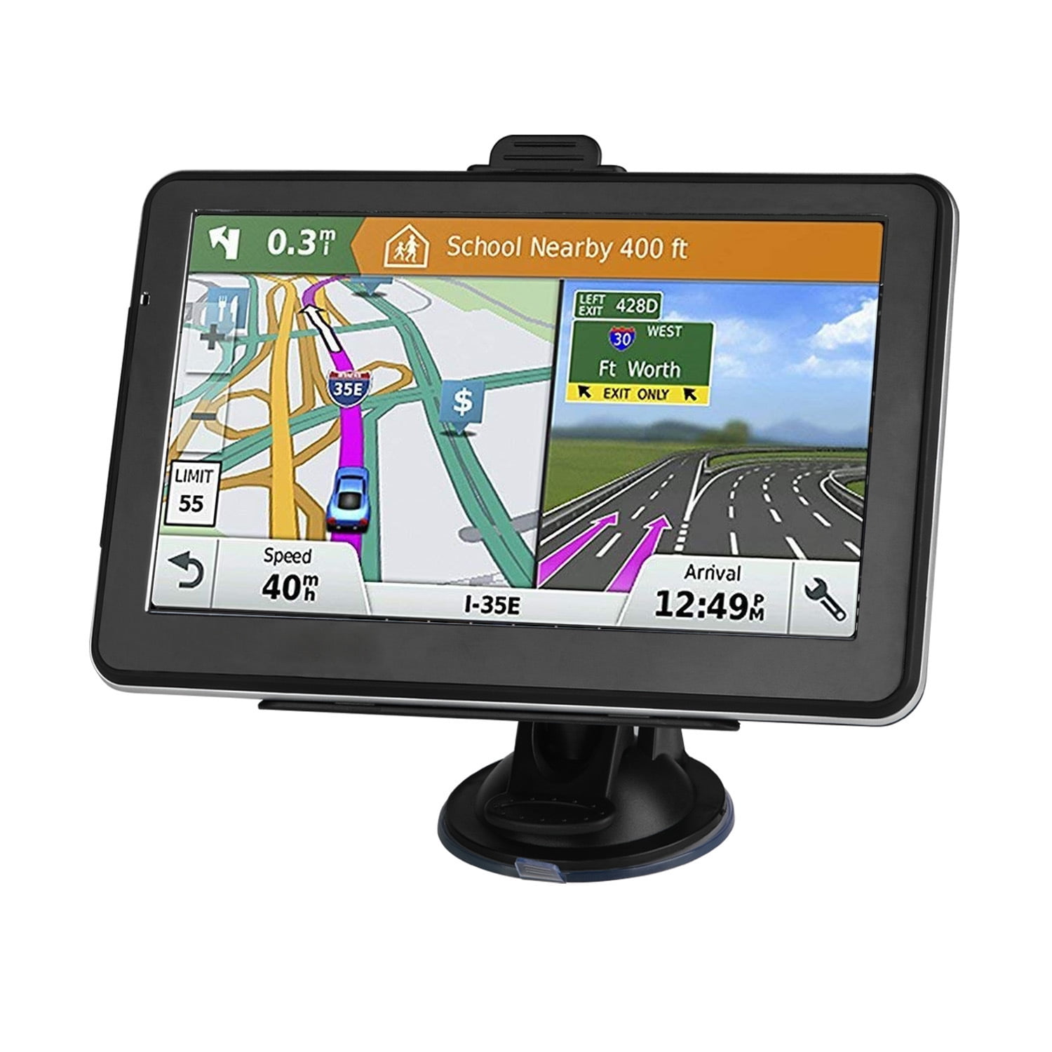Car GPS navigation, 7-inch touch screen real voice voice navigation ...