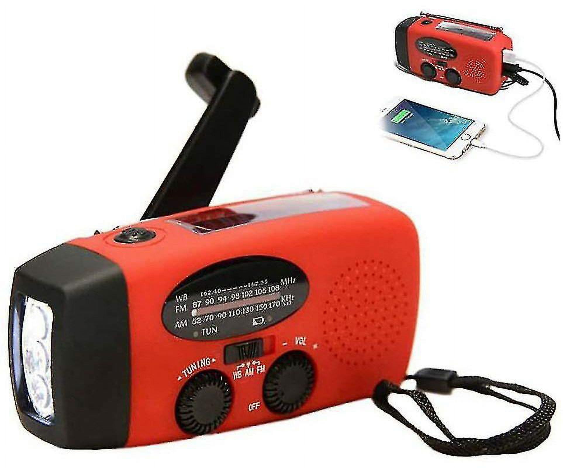 Radio de cuerda, linterna portátil solar de radio de emergencia ...