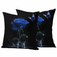 Blue Roses Outdoor Pillow Covers 24x24 Inch Throw Pillow Covers Set of ...