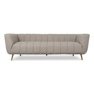 Roven Mid-Century Modern Luxury Living Room Couch in Cognac Tan Leather ...