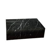 Genuine Marble Block Coffee Table - Black Marble - Walmart.com