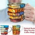 Book Mug Novelty Coffee Mugs,3D Painted Book Mugs for Books Lovers ...