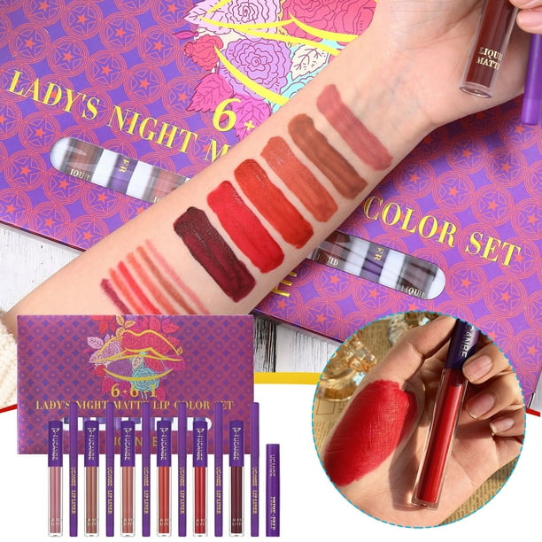 Fiudx Set 13 Labiales En Prebase, Labiales Líquidos Mate de Larga ...