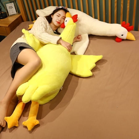 50-135cm Cute Huge Chicken Plush Toy Soft Stuffed Animal Giant Chicken ...
