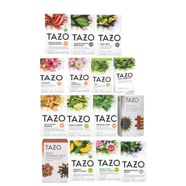Tazo Flavored Tea Bags Sampler - 50 Count Variety Pack with 10 ...