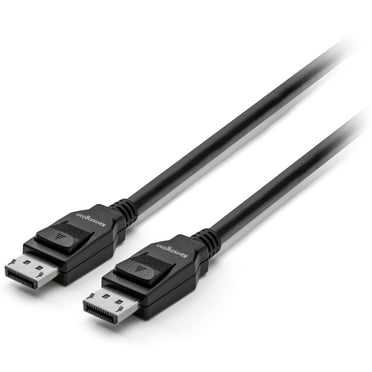 QVS 6ft DisplayPort UltraHD 4K Black Cable with Blue Connectors & Latches - Walmart.com