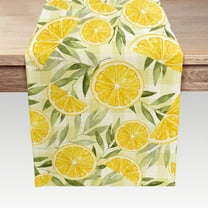 Summer Lemon Table Runner, Seasonal Spring Summer Fruit Kitchen Dining ...