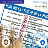 Pool Rules Sign Bilingual, Spanish English, - Walmart.com