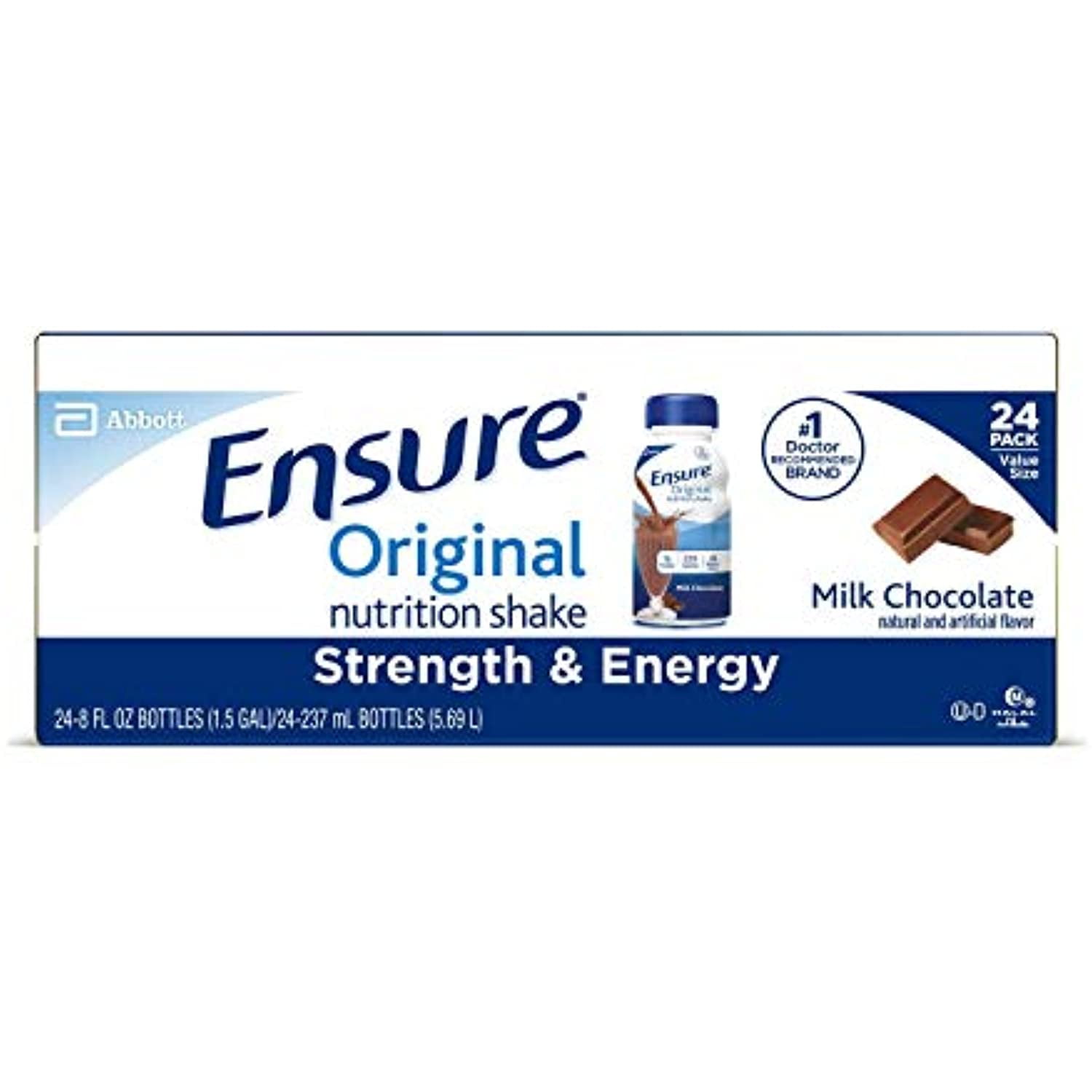 Buy Ensure Original Milk Chocolate, 8 Ounce Recloseable Carton, Abbott ...