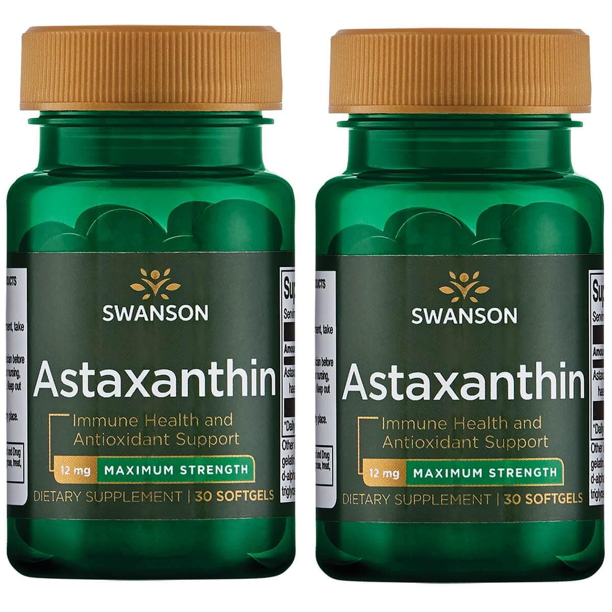 Swanson Astaxanthin - Maximum Strength 12 mg 30 Sgels 2 Pack - Walmart.com