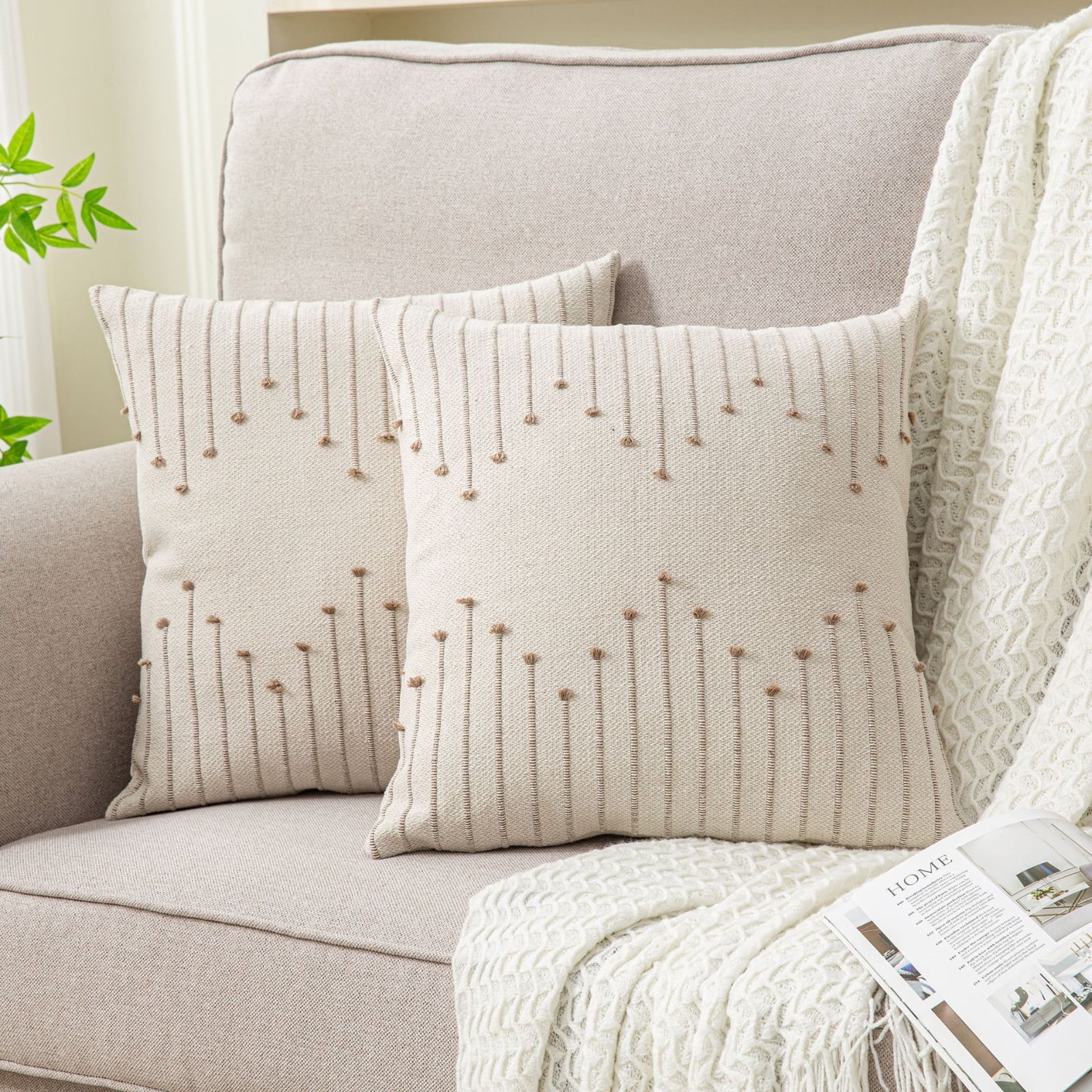 Click here for Violete Bohemian Farmhouse Decorative Pillow Cover... prices