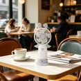 WYBXZ White Cute LED Fan – Soft Breeze for Sensitive Skin, Graduation ...