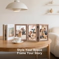 COEQWD-5x7 3 Picture Frame Triple Wooden Three Hinged Photo Frame ...
