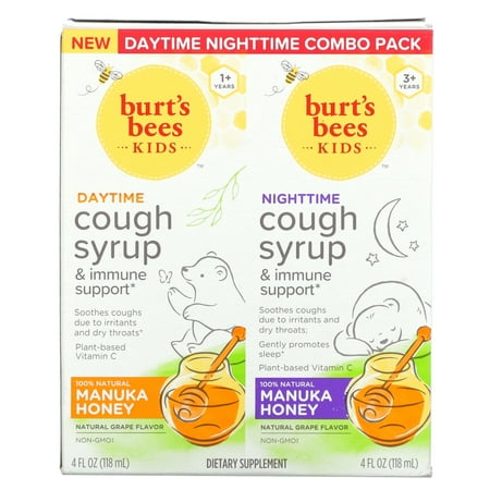 Burt's Bees, Kids, Daytime/Nighttime Cough Syrup & Immune Support ...