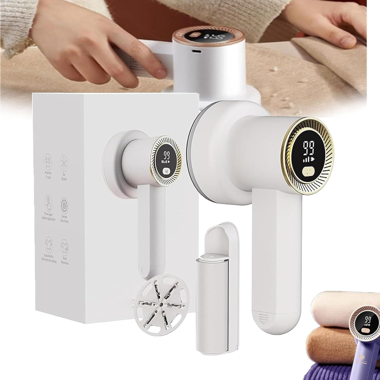 LAICAIW Homeeasy Fabric Shaver Electric Fabric Shaver Fuzz Remover Fabric Shaver Clothes Shaver Pill Remover Rechargeable Fabric Shaver White Walmart