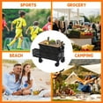 Double Decker Wagon with Table, 600lb Heavy Duty Folding Utility Cart ...