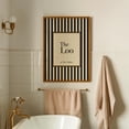 Affixzi Bathroom Wall Art Print, Striped WC Sign, British Humor Home ...