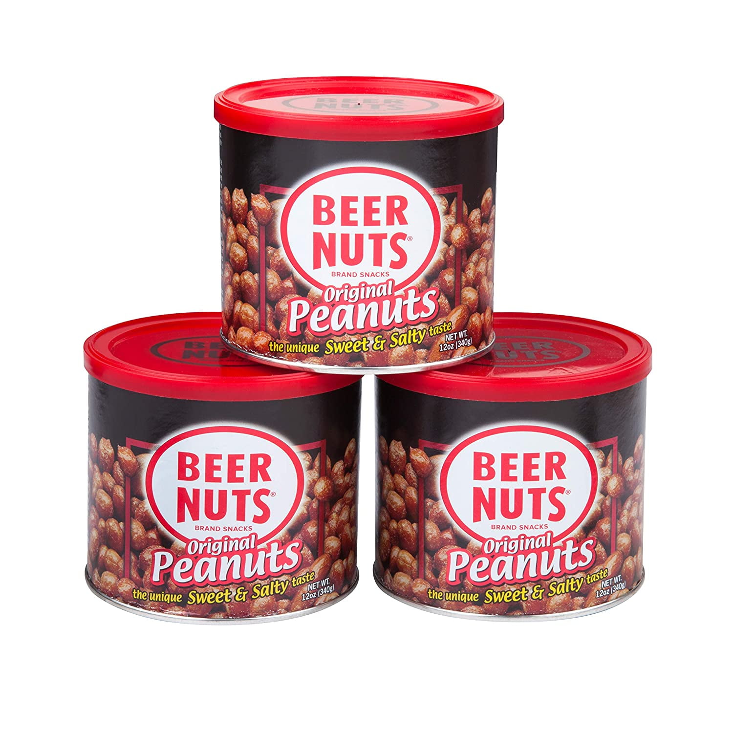 BEER NUTS - 12 oz. Can | Original Peanuts (PACK OF 3) - Walmart.com