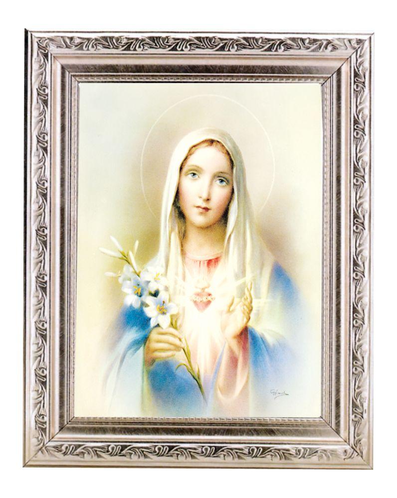 Immaculate Heart of Mary Picture Framed Wall Art Decor, Medium, Antique ...