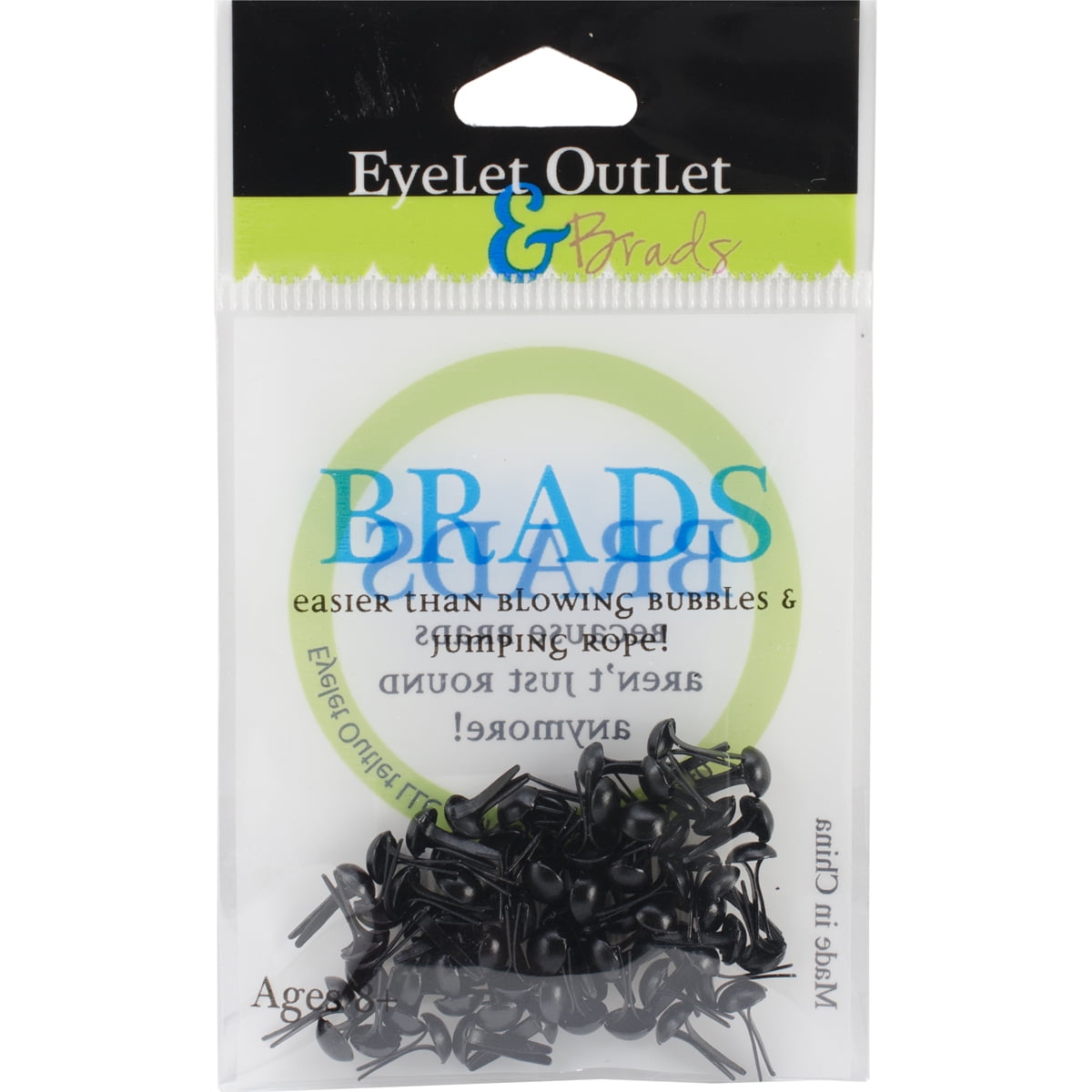 Eyelet Outlet Round Brads 4mm 70/Pkg-Black - Walmart.com