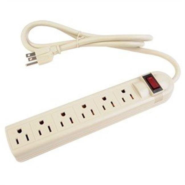 6 Outlet Horizontal Plastic Power Strip, 4 ft. - Walmart.com