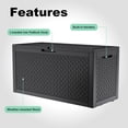 110 Gallon Outdoor Storage Box, Waterproof Resin Deck Box with ...