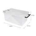 Simplify 1.75LT Plastic Stackable Storage Bin in Clear - Walmart.com