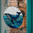 Acrylic Round Hanging Ornament Whale Stained Glass Design 1 Pack for ...