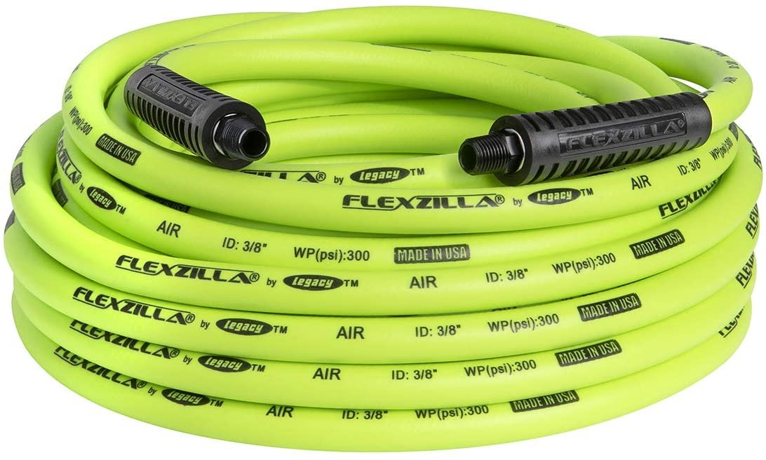 Flexzilla Air Hose 3 8 In X 50 Ft 1 4 In MNPT Fittings Heavy Duty