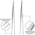 12" Kitchen Cooking Tongs Tweezers Set - 2PCS Stainless Steel Precision ...