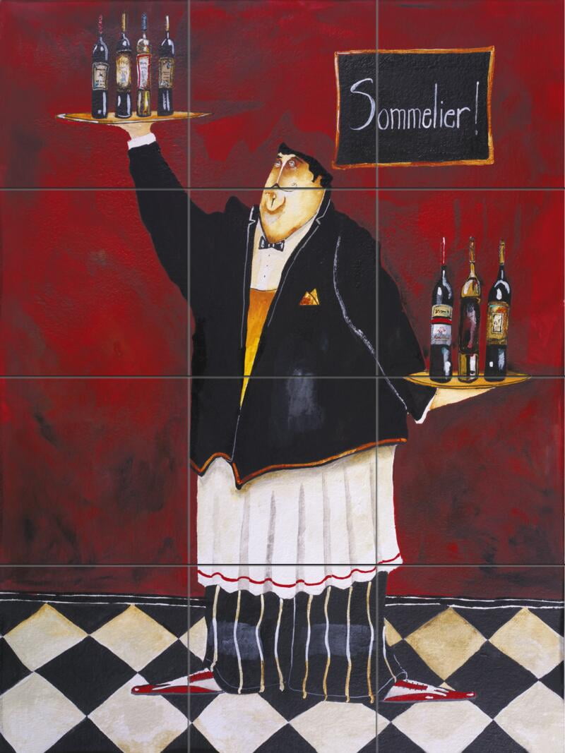Tile Mural Kitchen Backsplash - Sommelier-JG - by Jennifer Garant ...