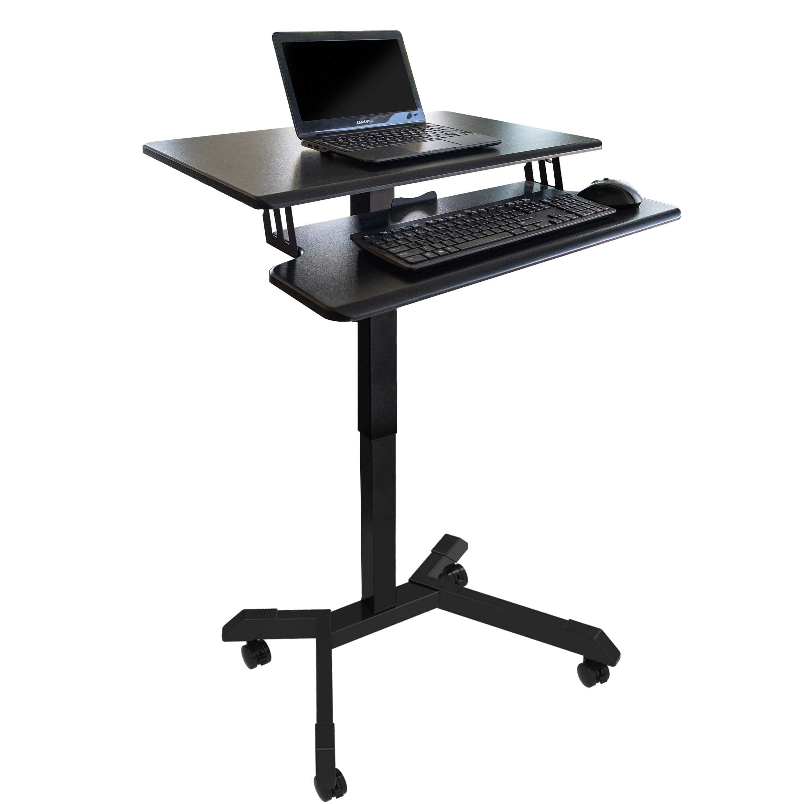 Stand Up Desk Store Pneumatic-Adjustable Two-Tier Compact Standing Desk ...
