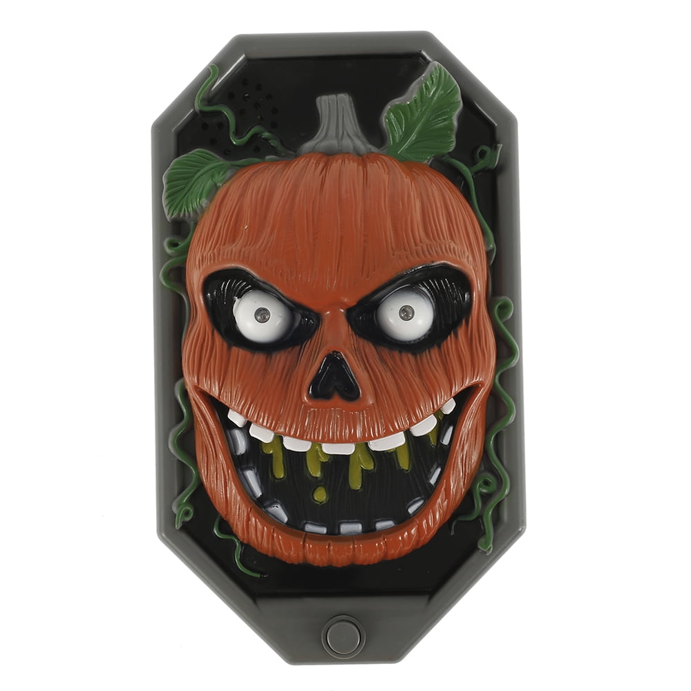 ODOMY Halloween Doorbell Animated Haunted Doorbell Light Up Skull ...